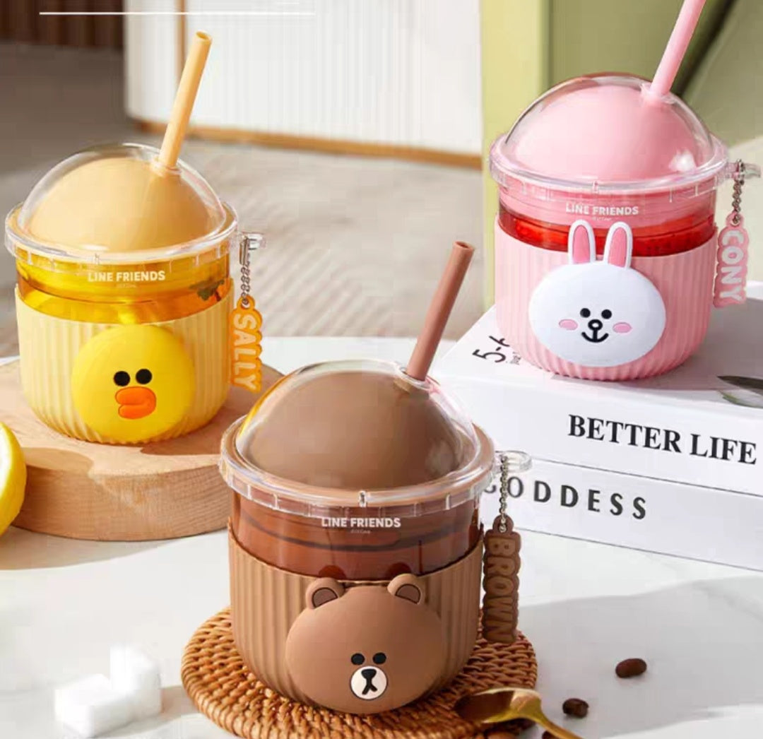 Line Friends Brown Cony Sally 飲管杯 – Browniac Line Friends