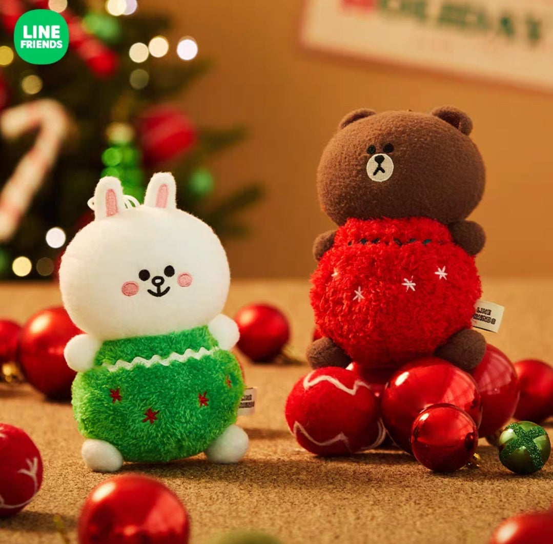 Line Friends Brown Cony Sally Leonard 聖誕公仔掛飾 – Browniac Line Friends